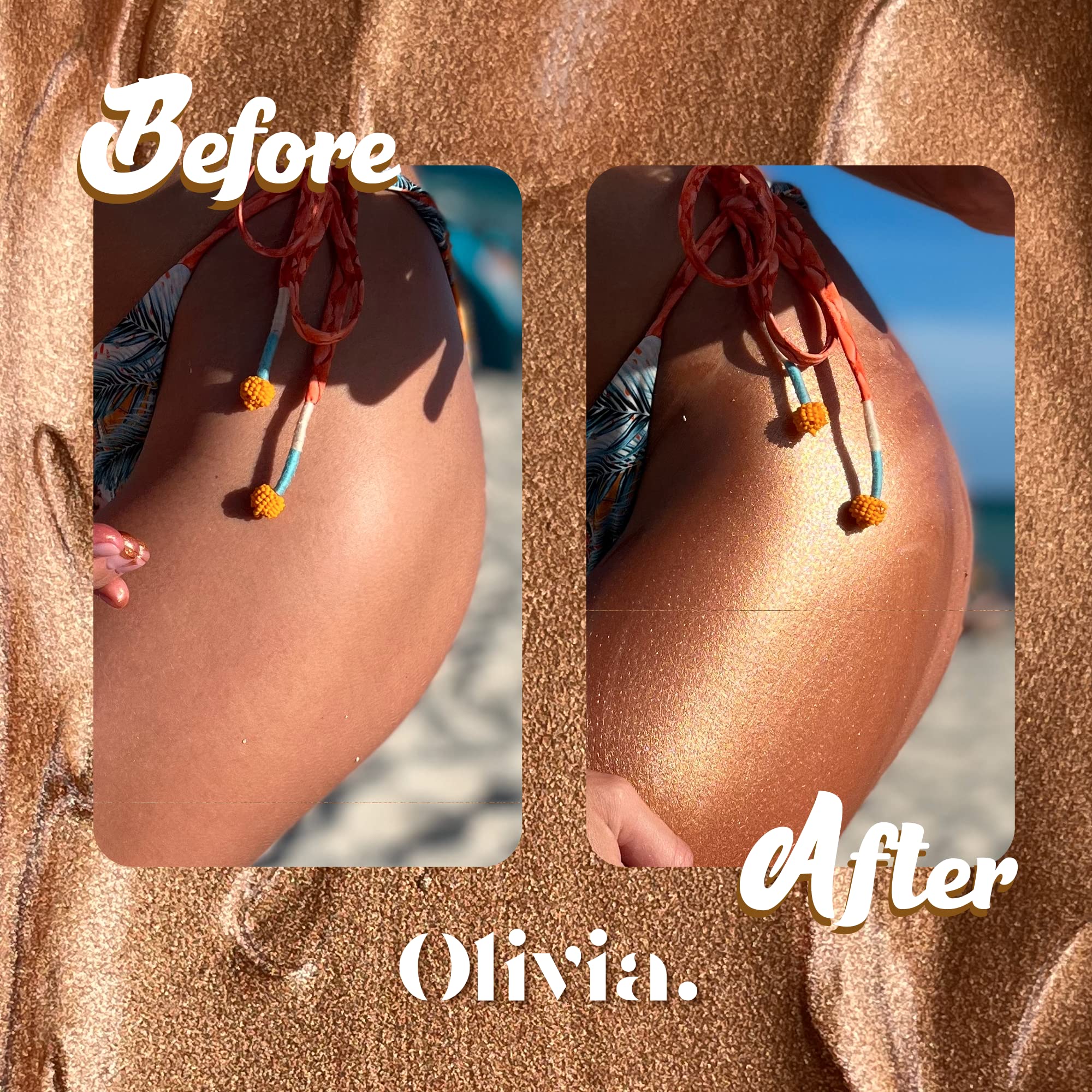 Olivia Body Bronze Shimmer - Self Tanning Hydro Gel with Glitter - 7,6 Fl Oz