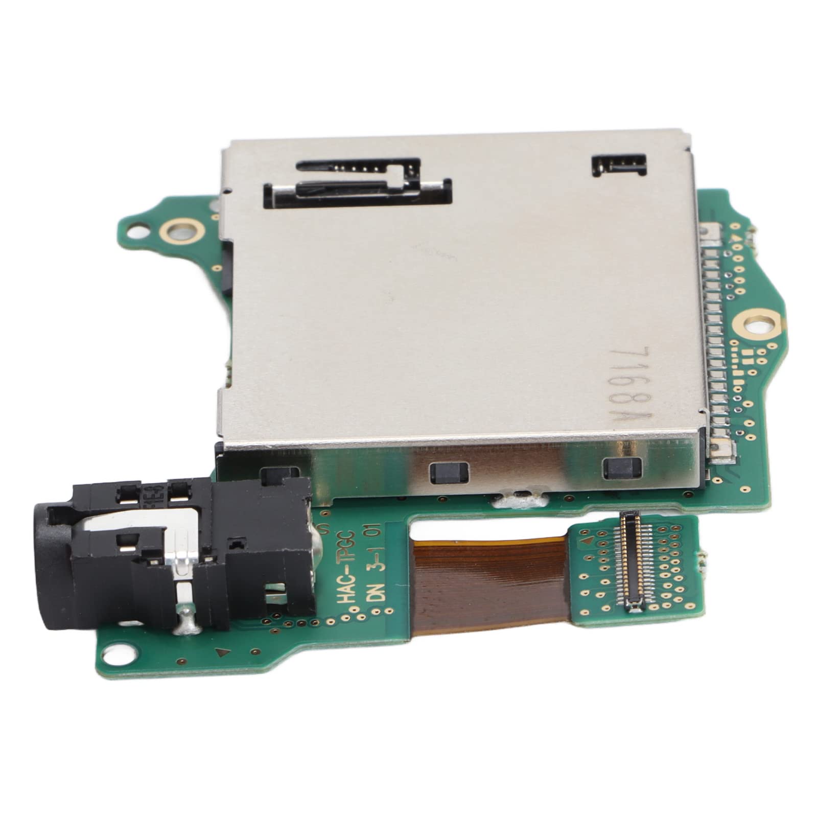 KOSDFOGE PCB Game Card Read Slot for Switch Game Cartridge Tray with Earphone Hole Port Compatible with Switch Repair Part