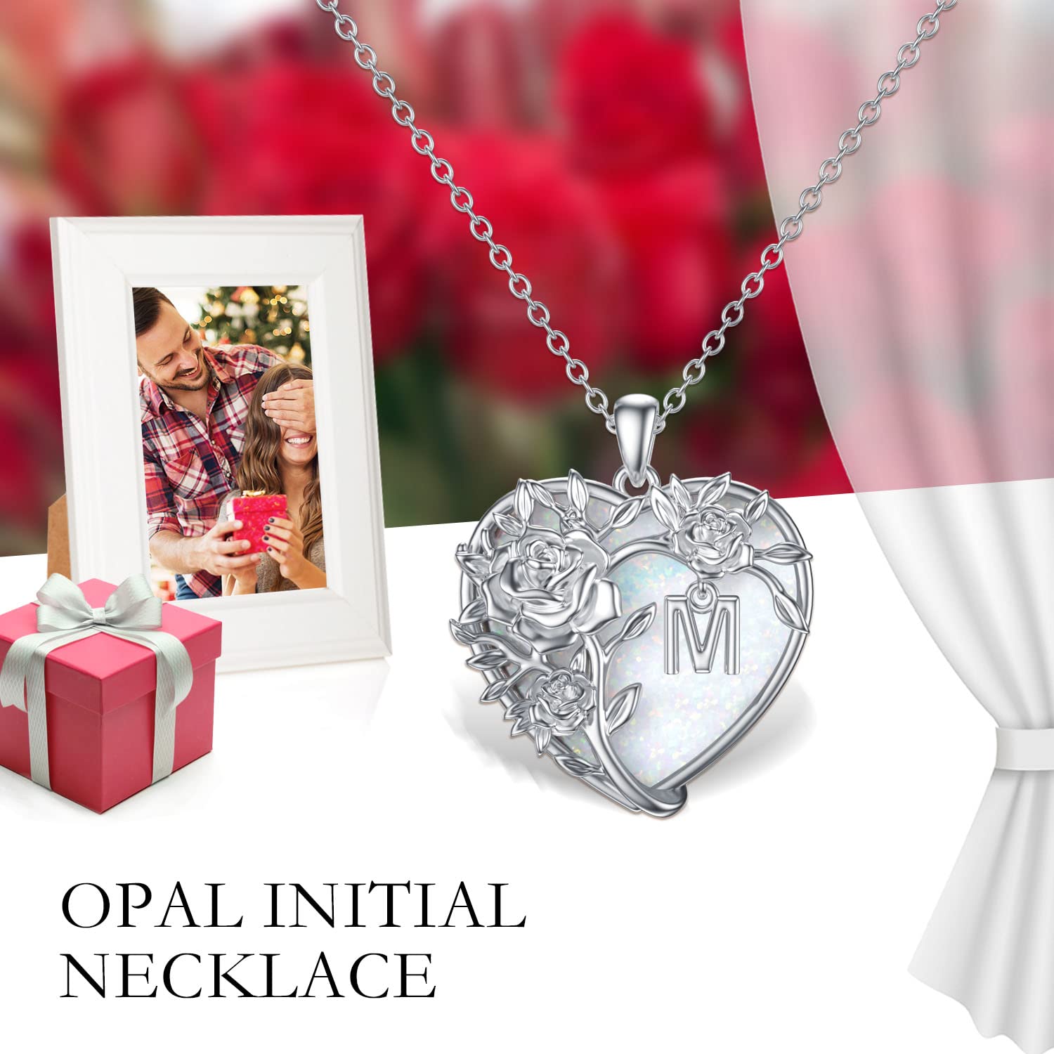 iiw Mom Sterling Silver Initial Letter Pendant Necklace