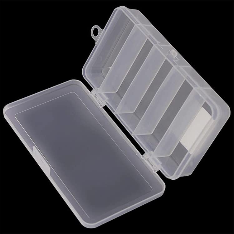 Fishing Tackle Boxes 5 Grade Transparent Fishing Tackle Box Plastic Storage Lure Box 15 * 9 * 3cm Compartment Box Fish Accessories Tools