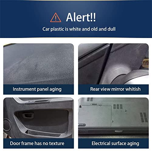 Plastic Parts Crystal Coating, Plastic Parts Crystal Coating for Car, Plastic Parts Refurbish Agent with Spong 30ML (2 Pcs)