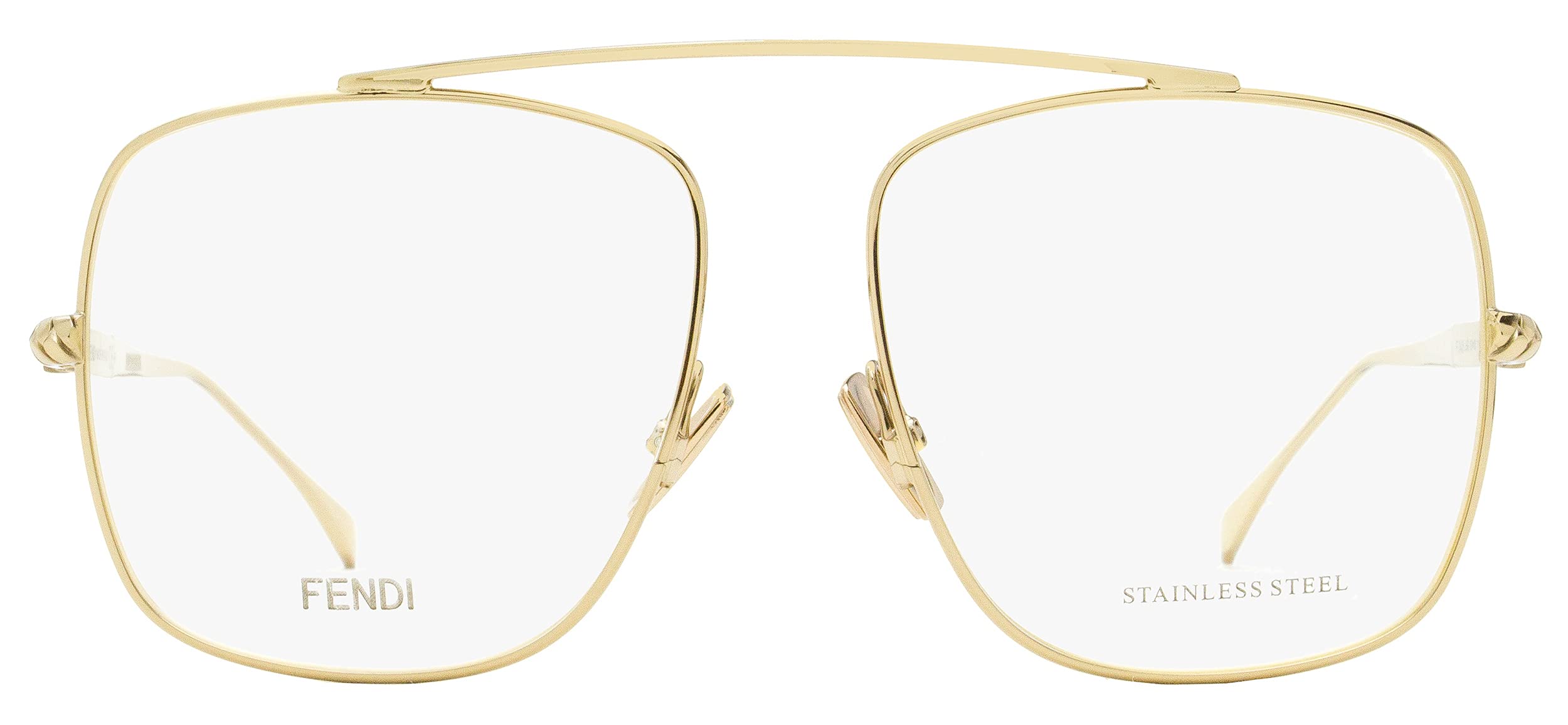 FENDI Square Eyeglasses FF0445 J5G Gold 57mm 445