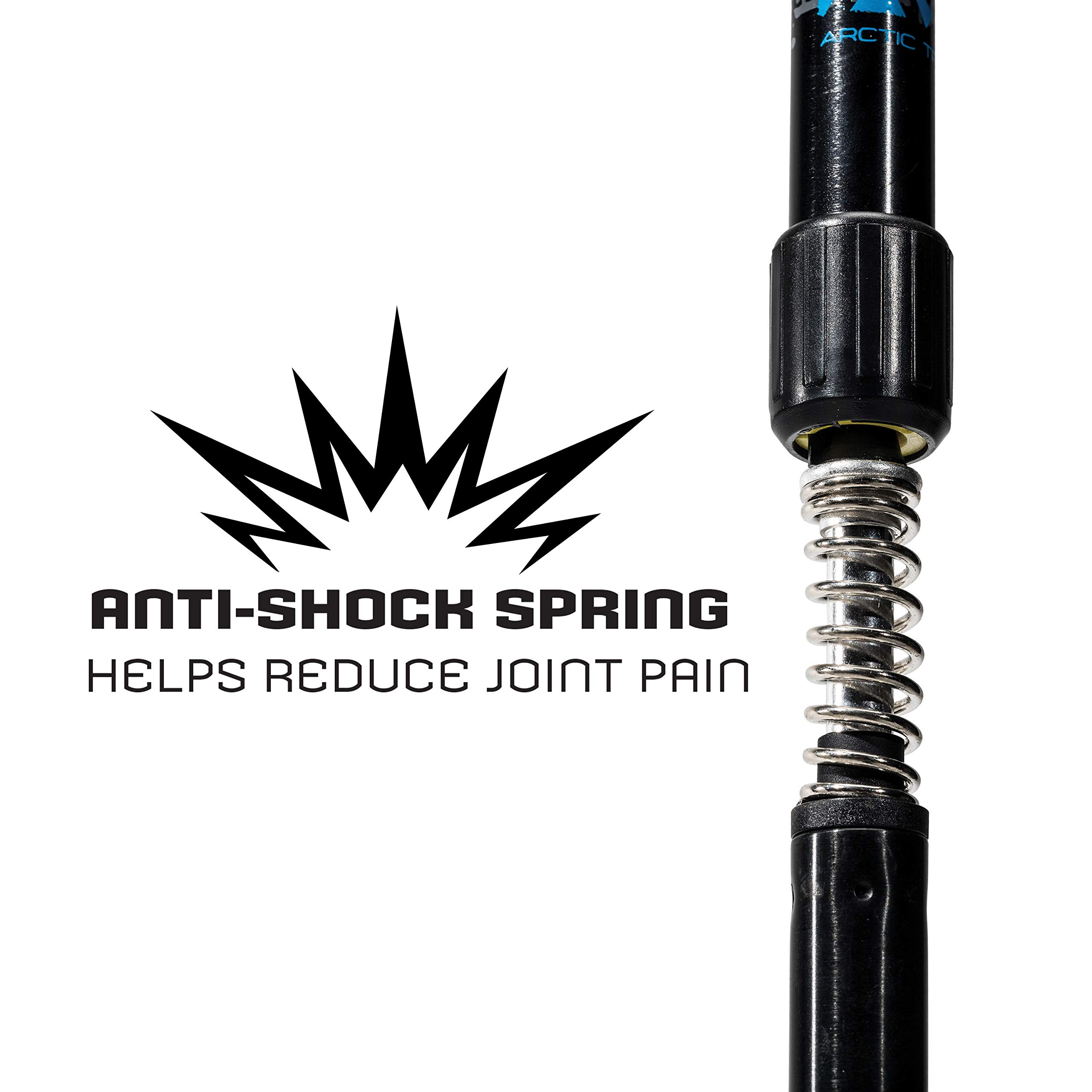 Franklin Sports Arctic Trails Hiking Poles - Lightweight - Anti Shock Technology - Great for All Skill Levels