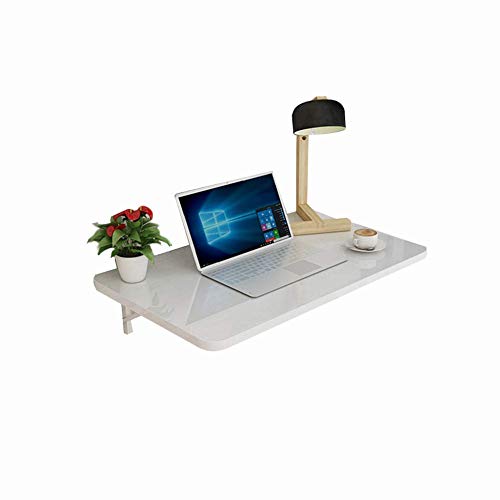 PIBM Stylish Simplicity Shelf Wall Mounted Floating Rack Shelves Foldable Computer Desk Simple Stable Save Space Bearing Strong,12 Sizes,5 Colors, White , 80x40cm