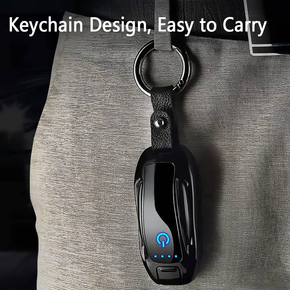 Electronic Lighter Dual Arc Lighters, Windproof Flameless USB Rechargeable Lighter, Touch Swich Car Shape Cool Lighter, Men Gift (Multicolor)
