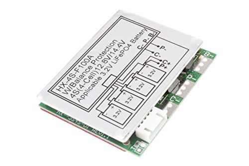 NOYITO 100A 4S 3.2V Lithium Iron Phosphate Battery Protection Board 12.8V with Balance Over-Current Over-Charge Over-Discharge Short-Circuit Protection