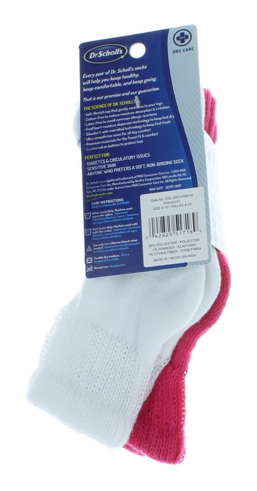 Dr. Scholl's Women's Diabetes and Circulatory Ankle Socks 2 Pairs