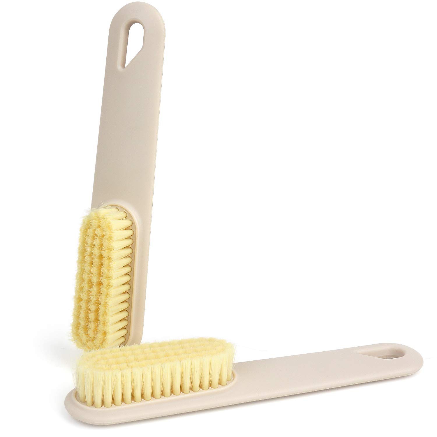 Everests Boot Brush Comfortable Plastic Handle Clothes Cleaner Shoes Scrubbing Soft Cleaning Brush (Pink, 2 Pack)