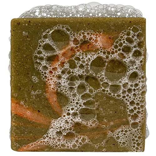 Dr. Squatch Spartan Scrub, 5 Ounce (Pack of 1), Green and Orange Swirl