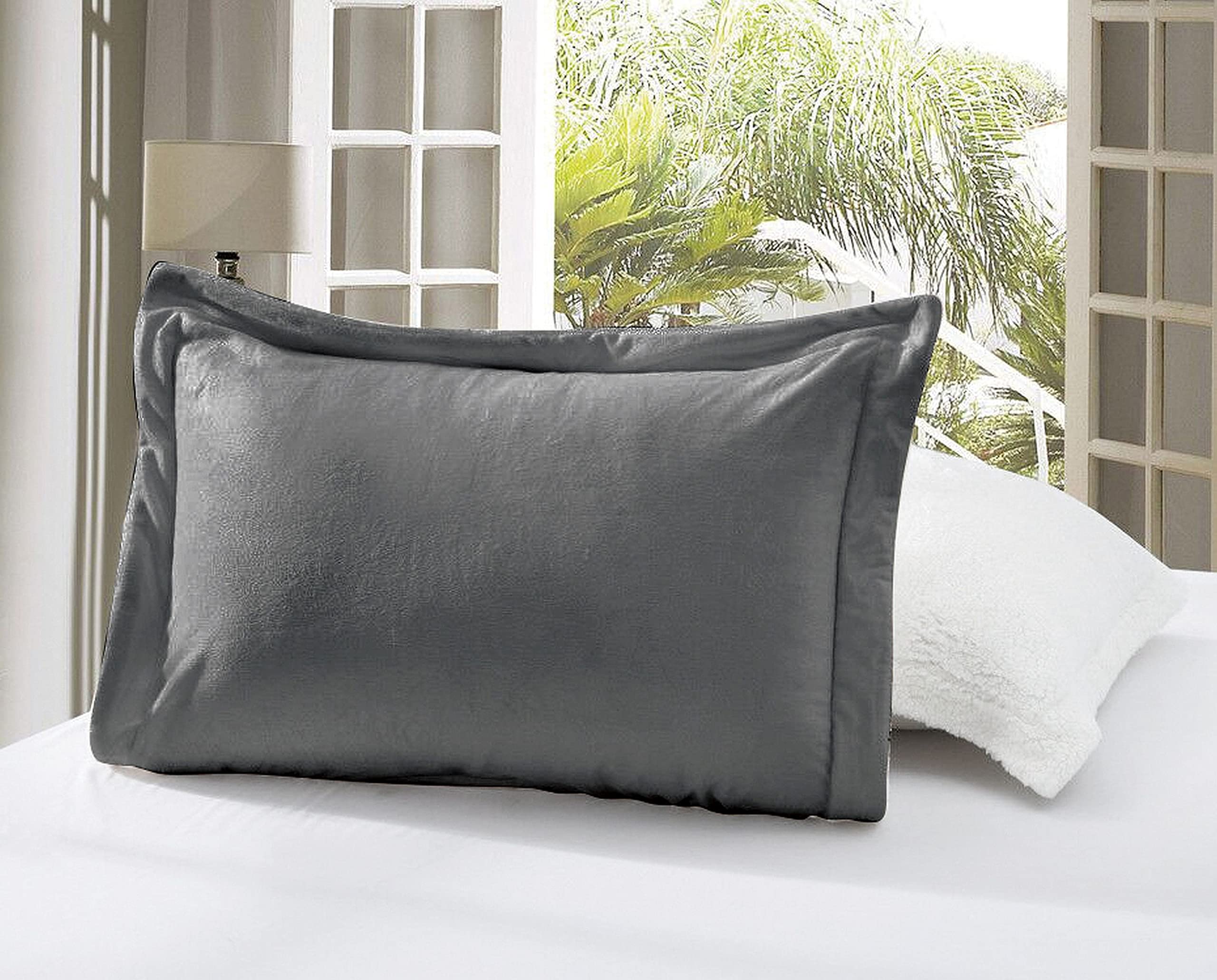 Elegant Comfort Super Soft Sherpa Comforter 3-Piece Set Premium Quality, Heavy Weight Reversible Down Alternative Micro-Suede, Sherpa Comforter, Cal King, Silver Gray