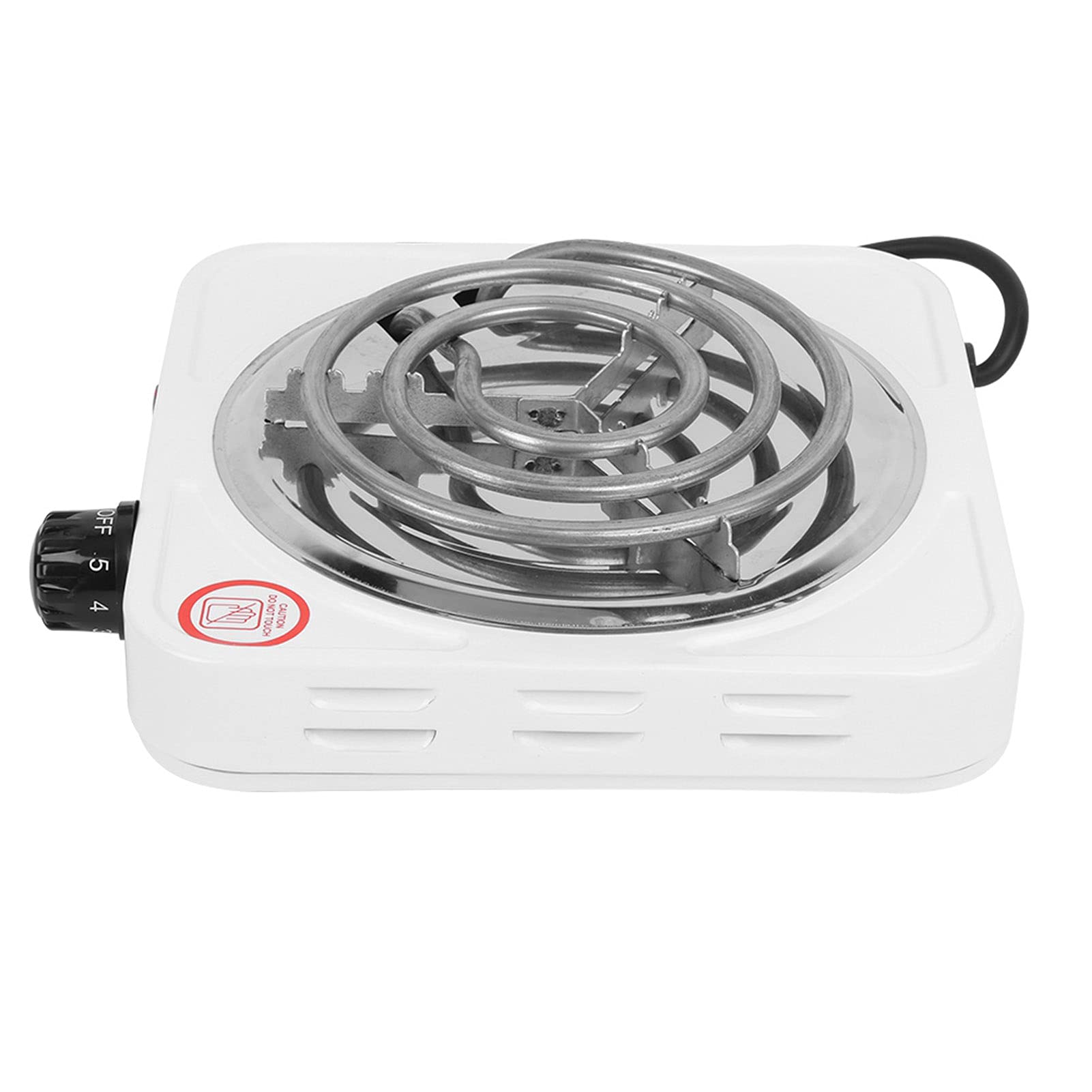 Electric Single Burner, 1000W Portable Electric Coil Hot Plate, Adjustable Temperature Single Electirc Cooktop with Power Indicator Lights for Dorm Office Home, Compatible with All Cookware