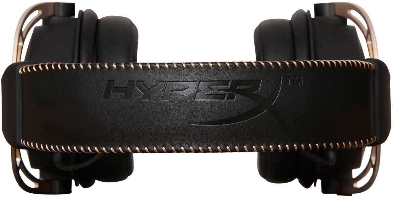 HyperX Cloud Alpha Gold Gaming Headset - Works with PC, PS4, PS4 PRO, Xbox One, Xbox One S (HX-HSCA-GD) (Renewed)