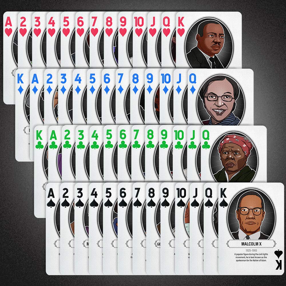 Famous African Americans in History Playing Cards β Professional Premium Quality β Standard Size β Great for Poker, Blackjack