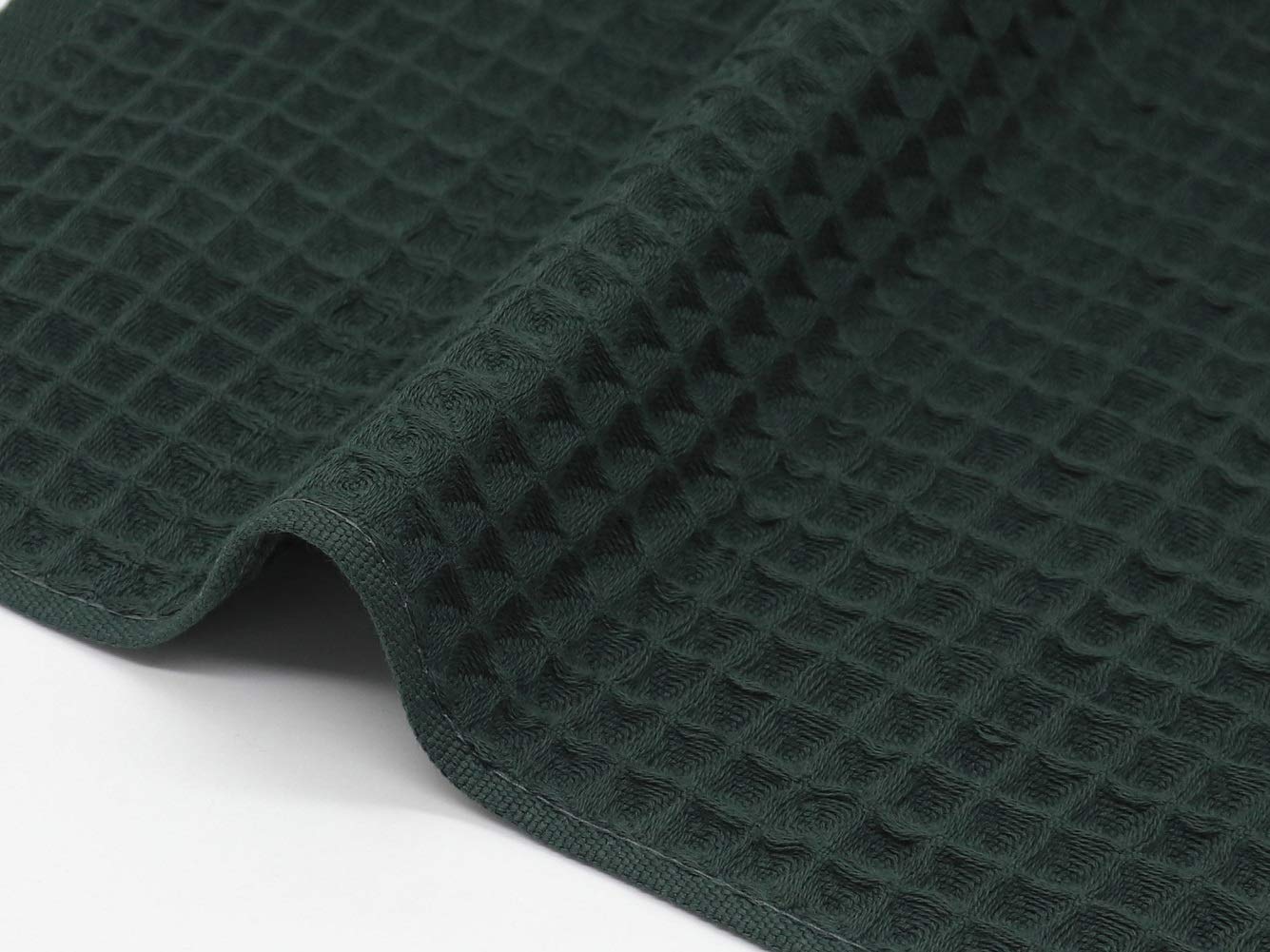GQZLUCK 100% Natural Cotton Kitchen Towels Dish Towels Classic Waffle Weave Dish Cloths, Soft Ultra Absorbent Kitchen Hand Towel, Fast Drying Lightweight Washcloth, Set of 6 (Blackish Green)