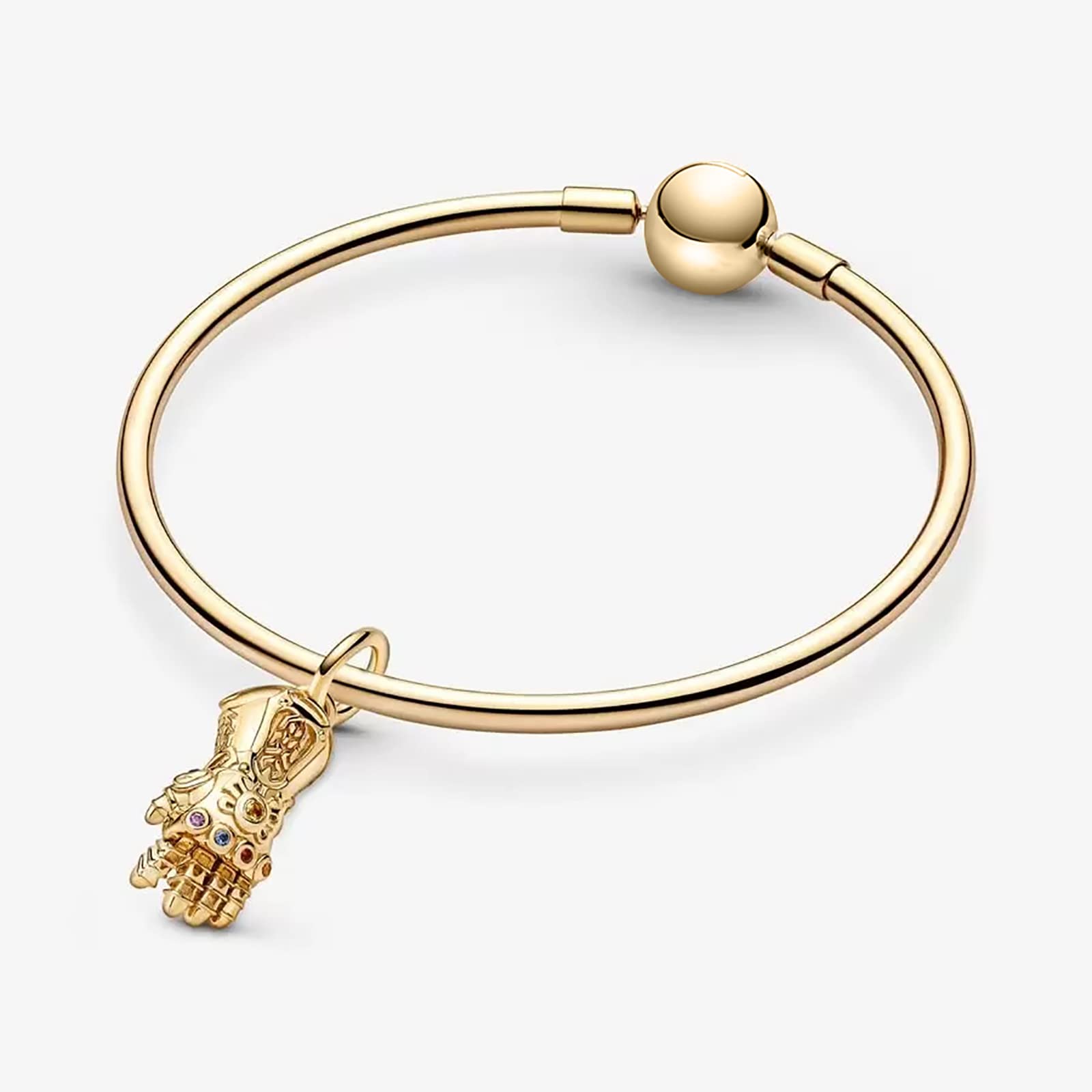 HAEPIAR Infinity Gold Gauntlet S925 Silver Charm for Bracelet Necklace Sterling Silver Dangles for Women Gils