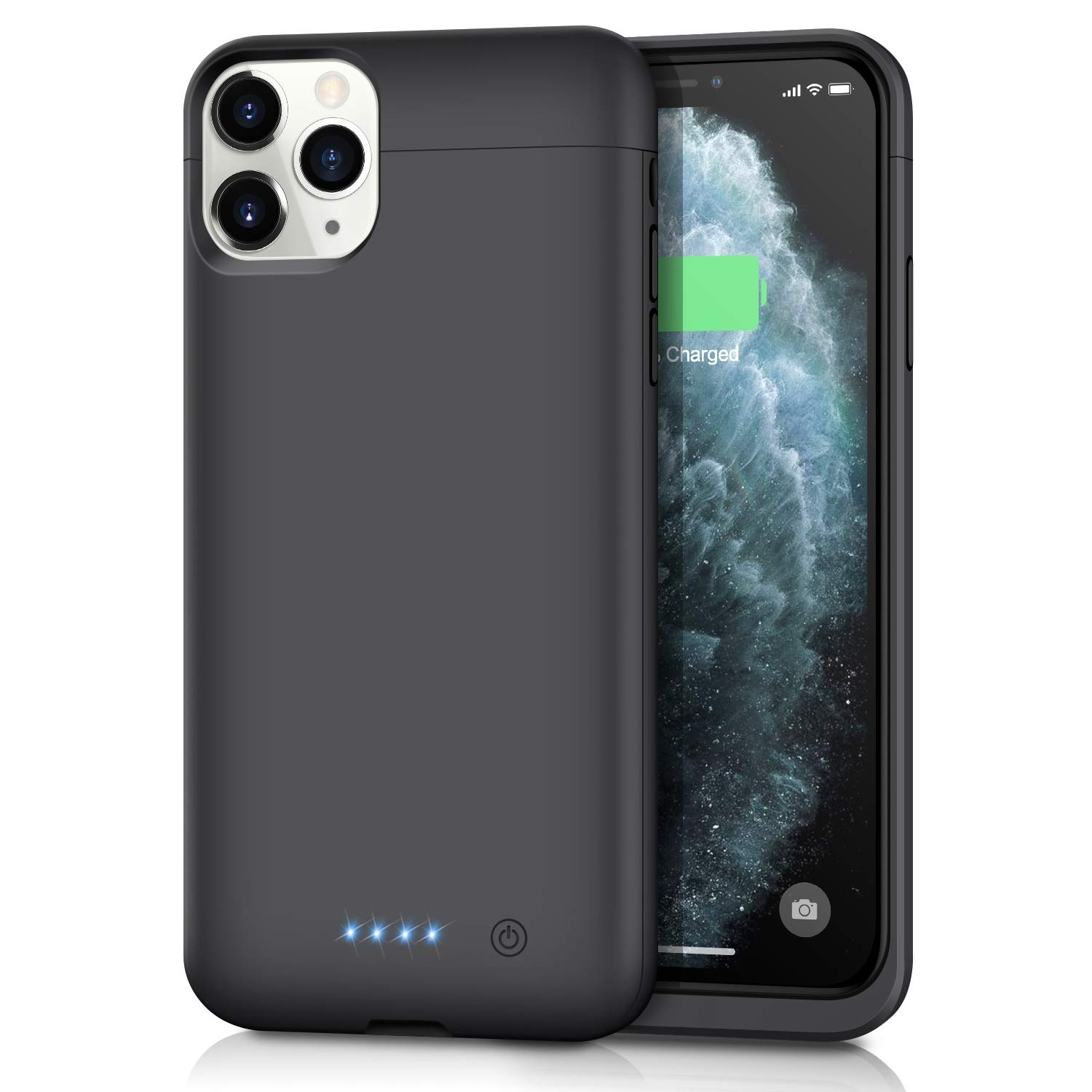 Feob Battery Case for iPhone 11 Pro Max, Upgraded 6500mAh Portable Charging Case Protective Charger Case Extended Battery Pack for iPhone 11 Pro Max [6.5 inch]-Black