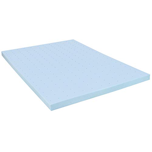 Flash Furniture Capri Comfortable Sleep 3 inch Cool Gel Mattress Topper, CertiPUR-US Certified Memory Foam, Full