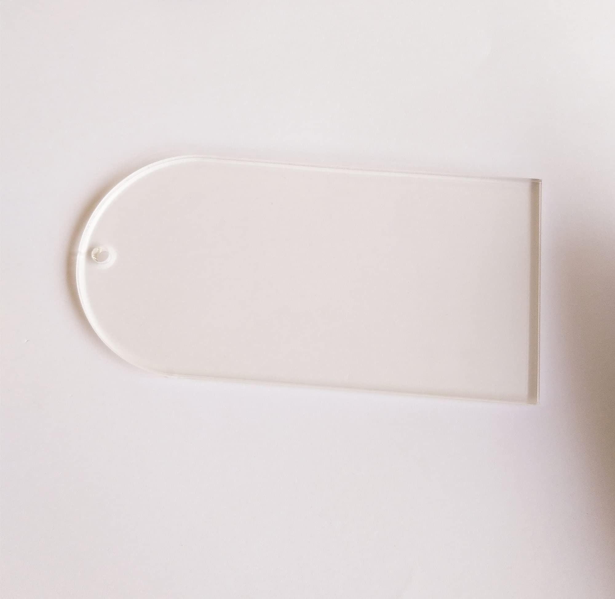XIAOYUE 10PCS Arched Acrylic Place Cards, Clear Acrylic Escort Cards, Acrylic Place Cards, Wedding Place Cards, Wedding & Party Accessories (2''x4'')