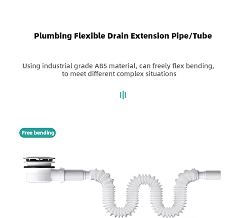 MUCOL 90 Degree Low Profile 1.5" Shower Drain Trap, 1.5" Side Outlet Drain Assembly for 1.5" Replacement Shower Base Drain, PVC Side Outlet Drain