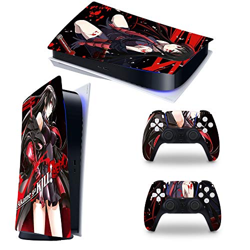 Fire Girls - PS5 Digital Edition Skin Console and 2 Controller, Vinyl Decal Sticker Full Cover Protective