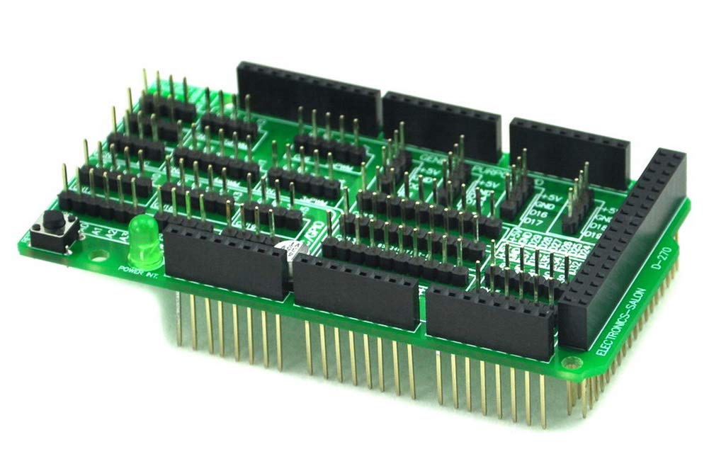 Electronics-Salon I/O Extension Board Kit for Arduino MEGA DIY. [SOLDERING REQUIRED]