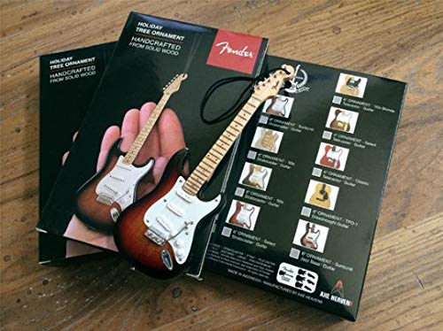 FanMerch 6" Collectible Sunburst Fender Stratocaster Guitar - Miniature Guitar Replica