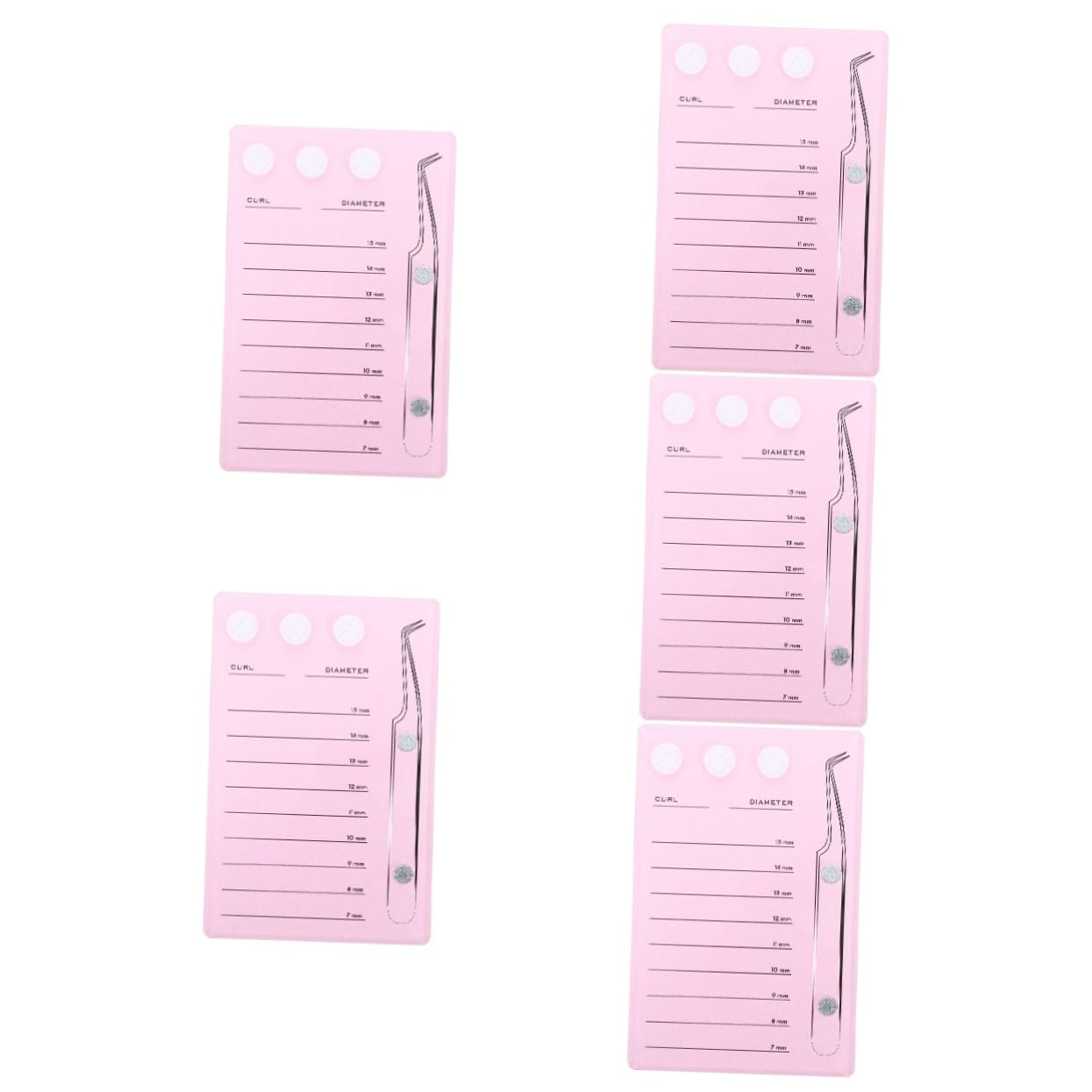FRCOLOR 5pcs Magnetic Eyelash Board False Eyelashes Fake Eyelashes Tools Makeup Supplies Eyelash Display Pallet Eyelash Grafting Supplies Eyelash Supplies Eyelash Curler Acrylic With Scale