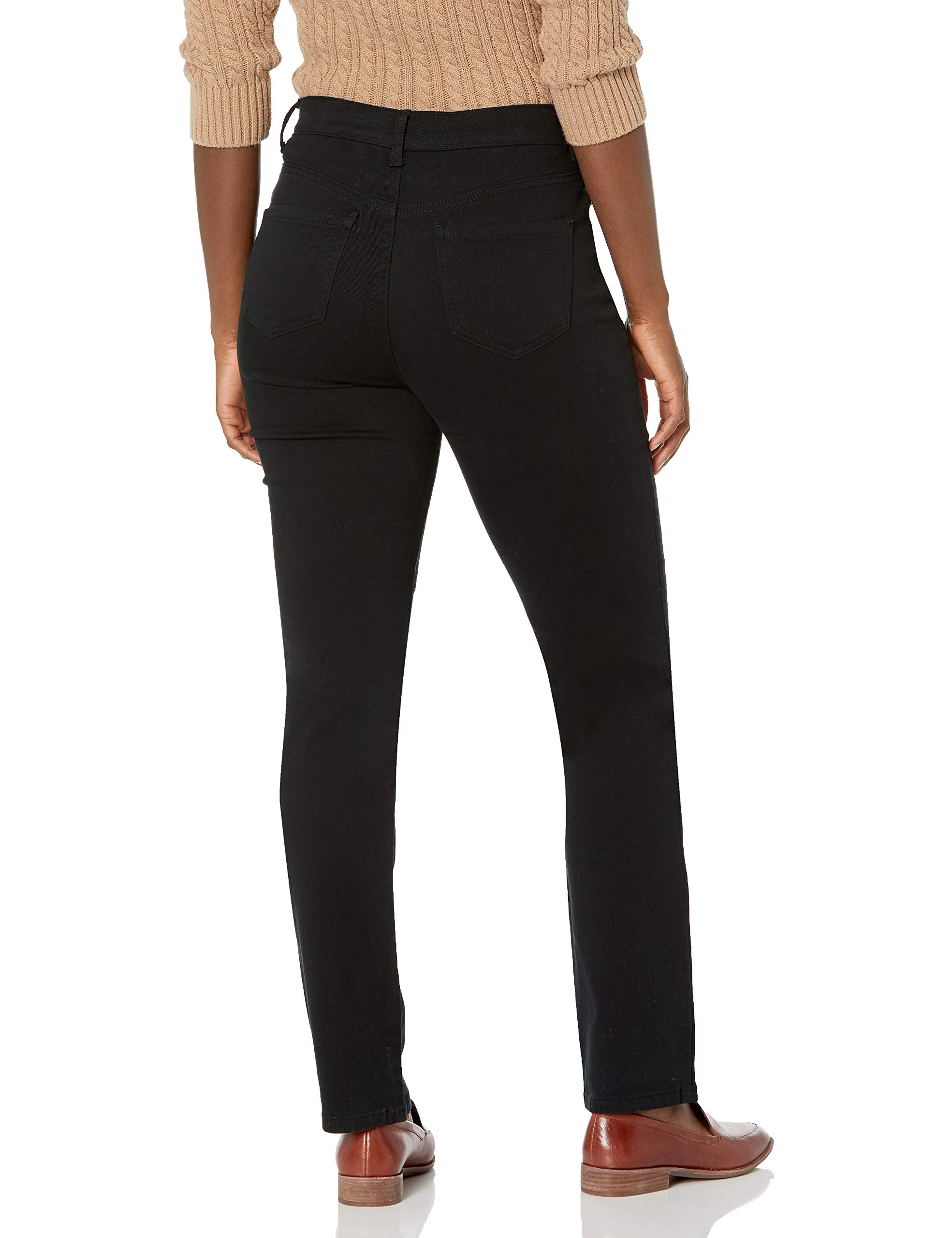 Gloria Vanderbilt Women's Size Classic Amanda High Rise Tapered Jean, Black, 16 Plus