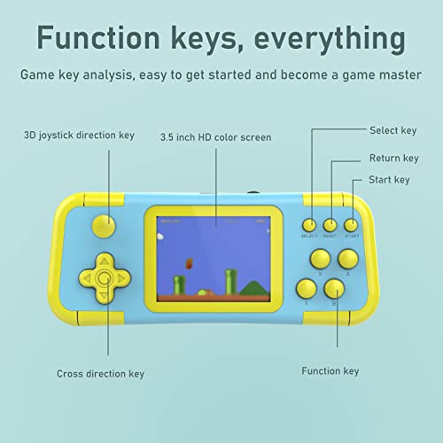 Handheld Game Machine with Built-in 500 Super Classic Games, Portable Video Game Player That Support Playing on TV, 8 Bit 3.5 Inch Screen Mini Retro Electronic Game Machine #