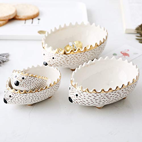 JJ Gifts Hedgehog Bowl/jewelry Holder/Flower Pot Set of 4