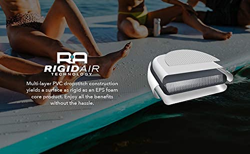 Driftsun Inflatable Floating Mat - Inflatable Floating Platform and Swim Dock Whip Pad, Dropstitch PVC Construction (15ft x 6.5ft)