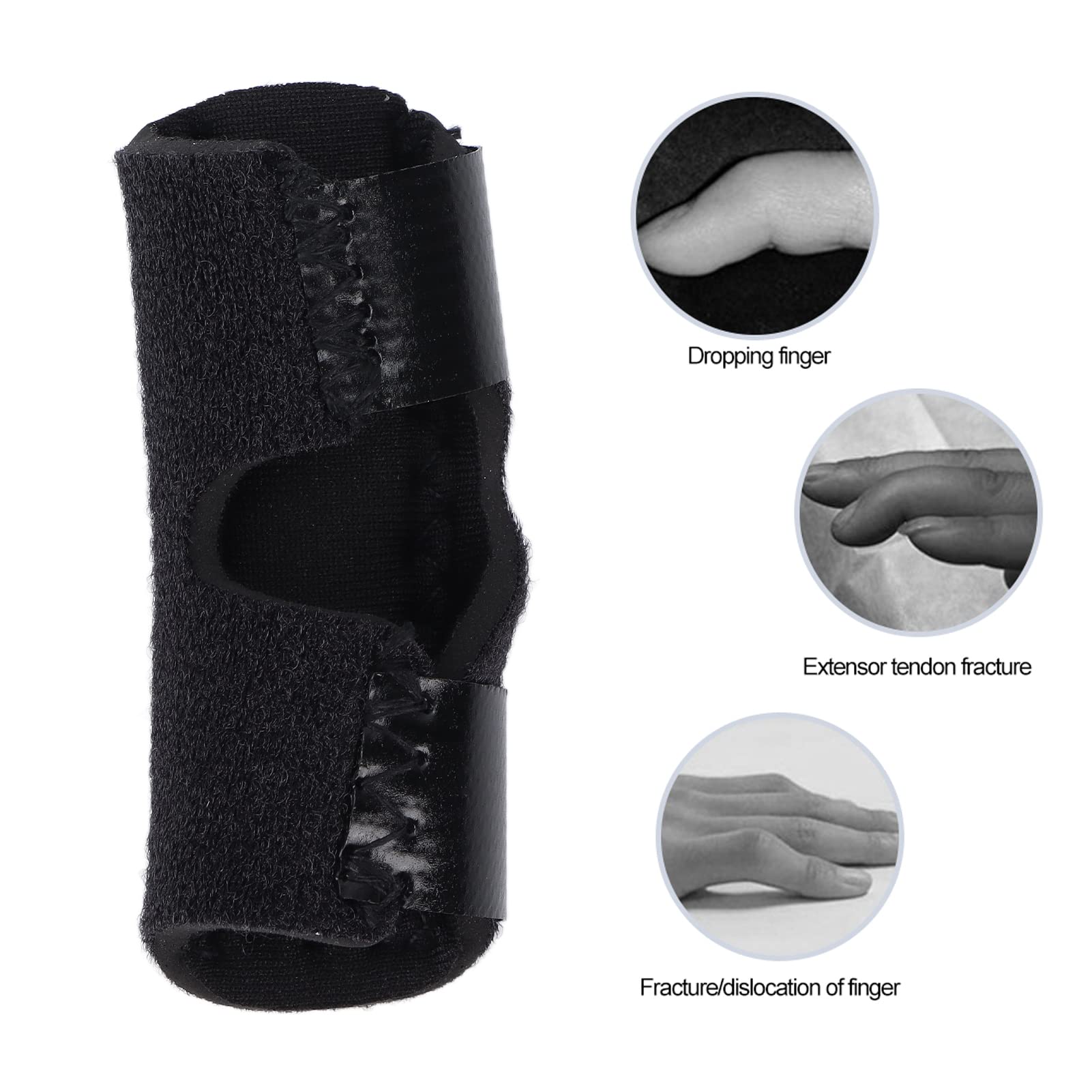 Finger Splint, Adjustable Aluminum Alloy Finger Correction Strap Finger Extension Splint, Children s Protective Cover Stabilizer for Sprains Pain Relief Mallet Injury