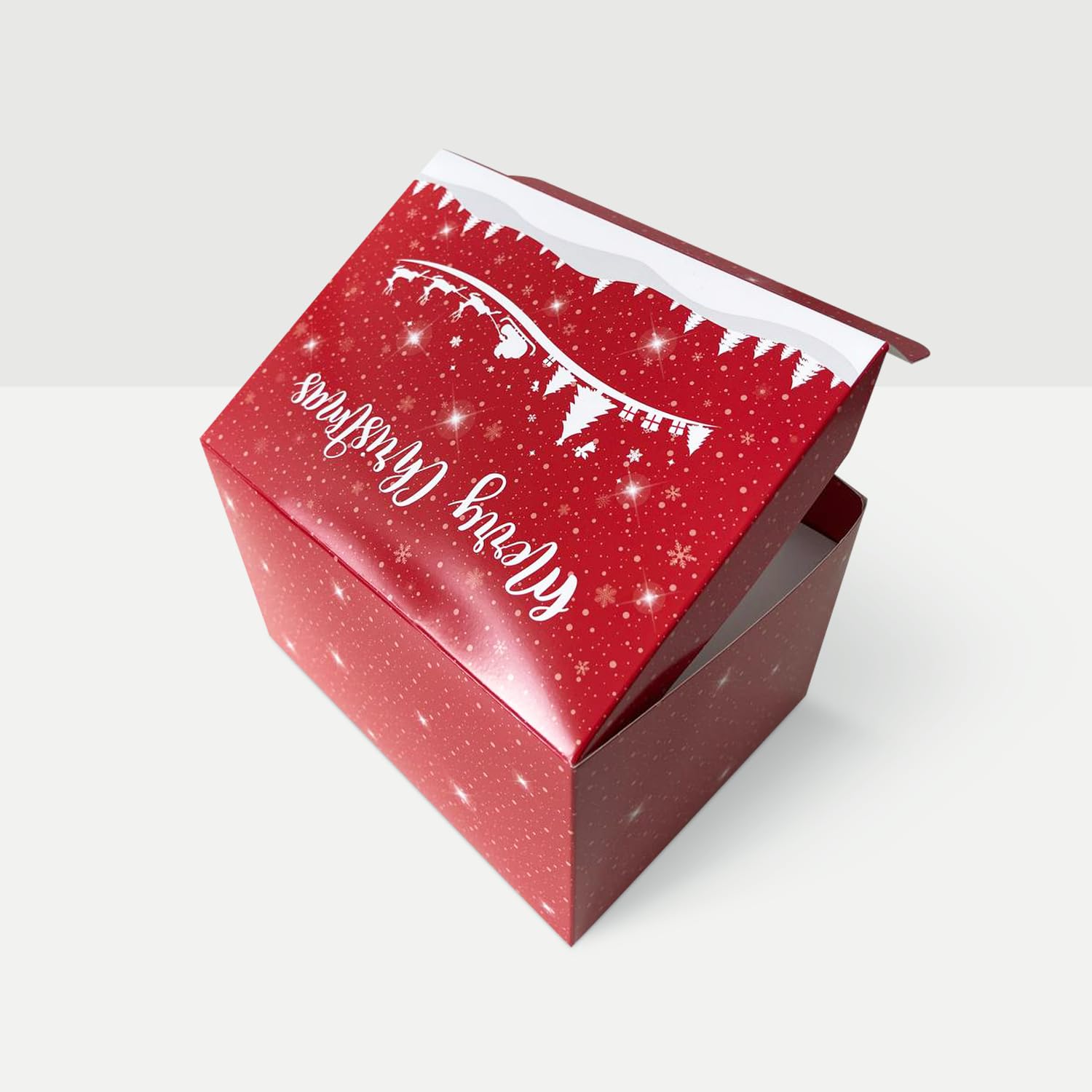 FETTIPOP Christmas Gift Box DIY Exploding Confetti (7.1x5.5x4.3 inches), Surprise Prank Gift Box