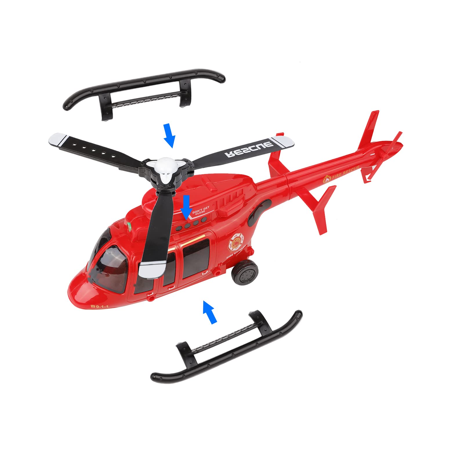 HANHAN Airplane Toy for Kids Sound LED Light, Red