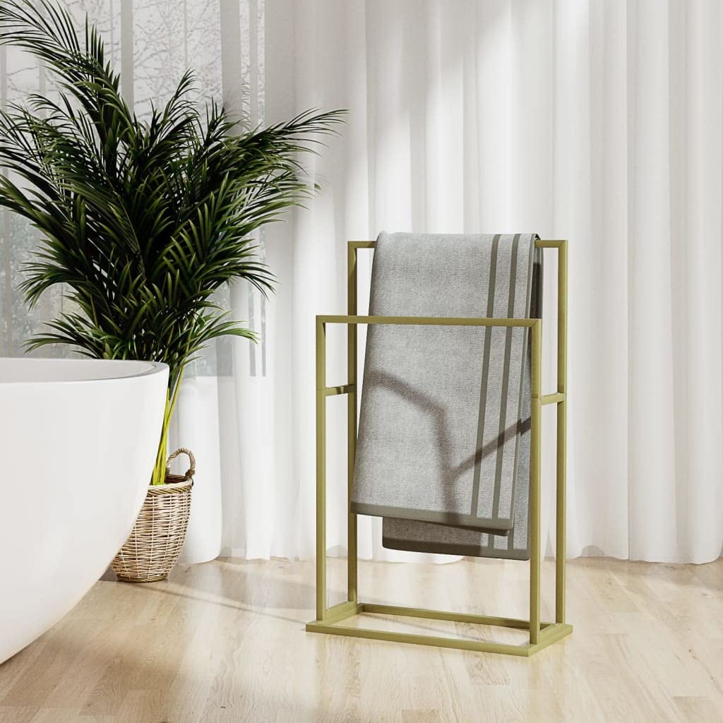 YAFF Freestanding Towel Rack Gold 18.9"x9.4"x30.9" Iron