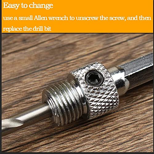 FLSKY SPMEN Metal Twist Drills 7pcs HSS Self Centering Hinge Drill Bits Set,1/4" Hex Shank Centering Drill for Door Cabinet Woodworking, uni-que Value Long-Term