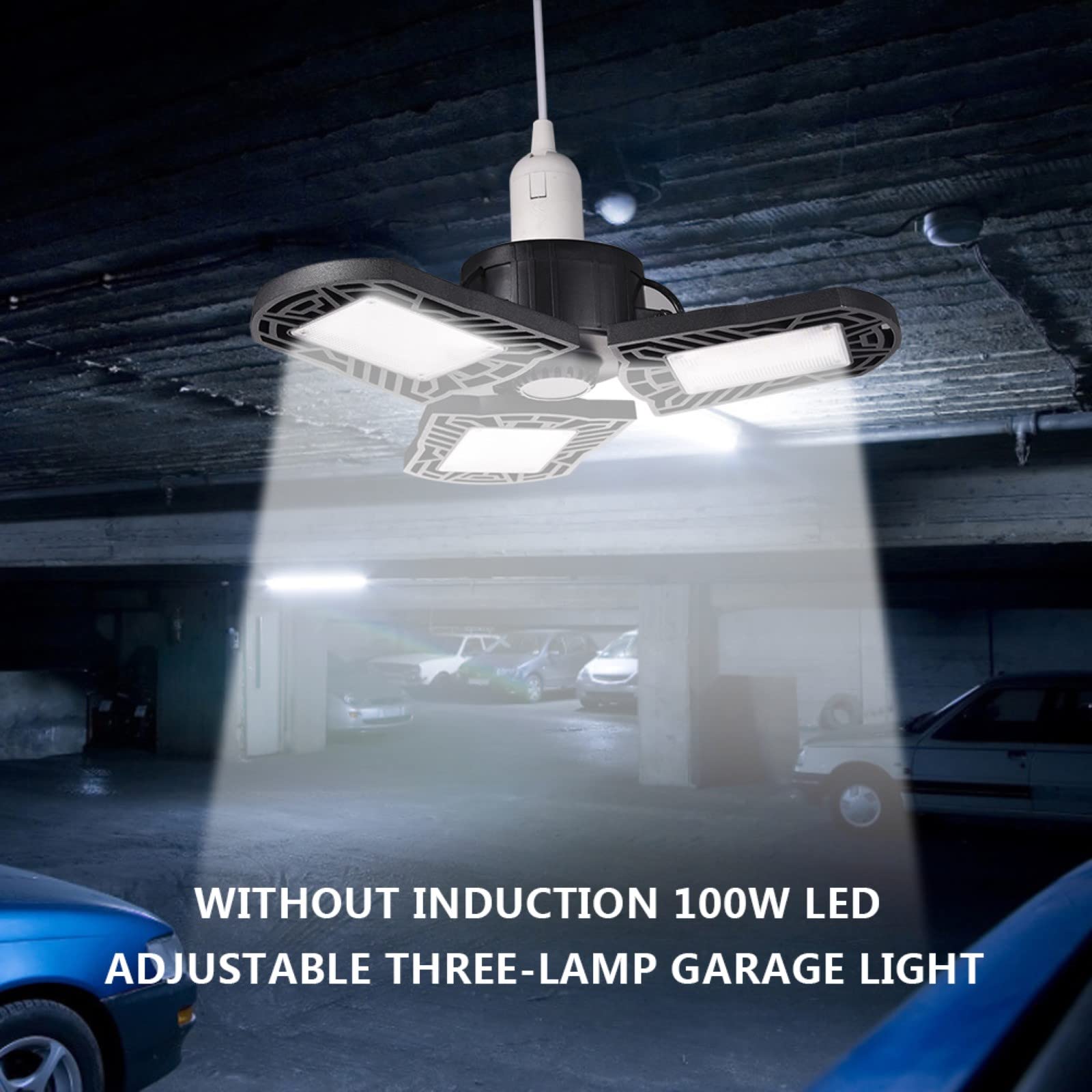 MAVARO Bright Led Garage Light, Garage Lights Ceiling Led, Three Glow Light for Garage, Workshop 4 Pack