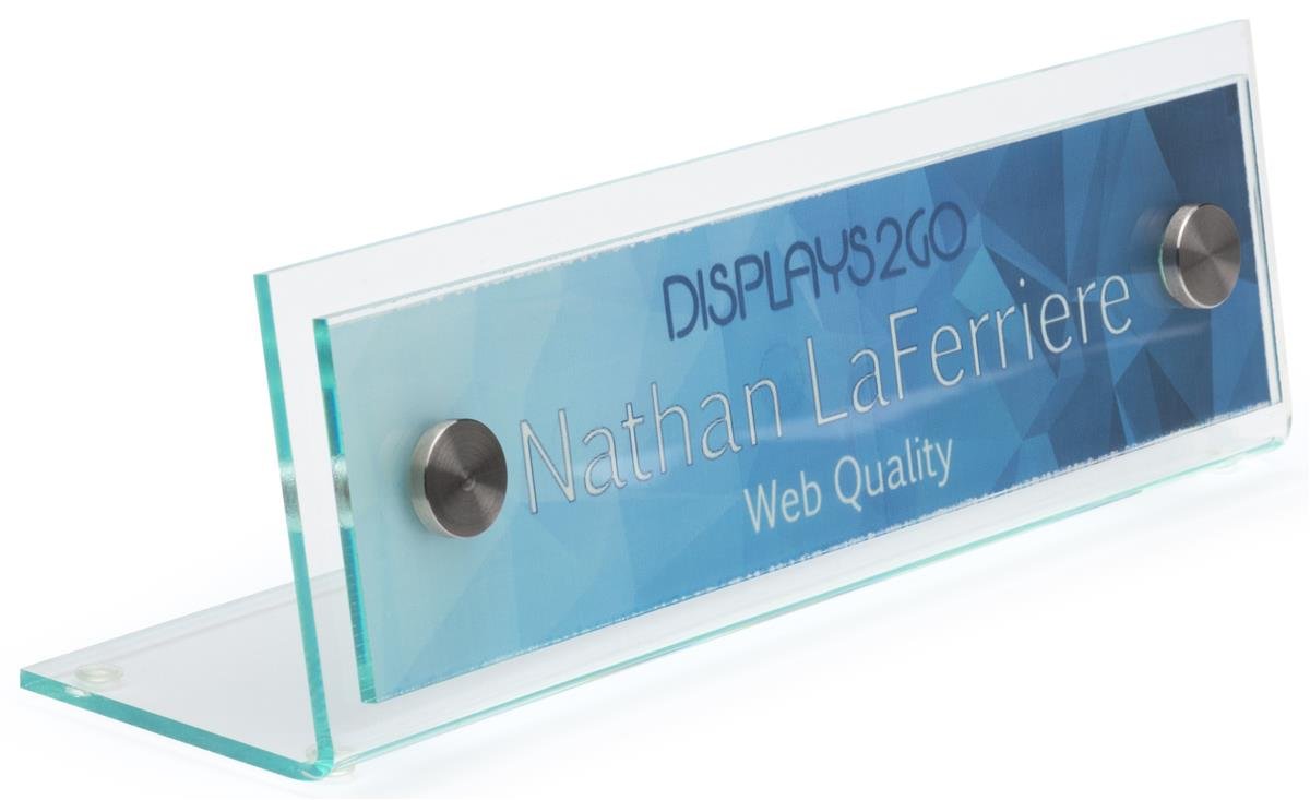 Displays2go D2G33603 8 x 2 Inch Acrylic Name Plate (NPSIGN82)