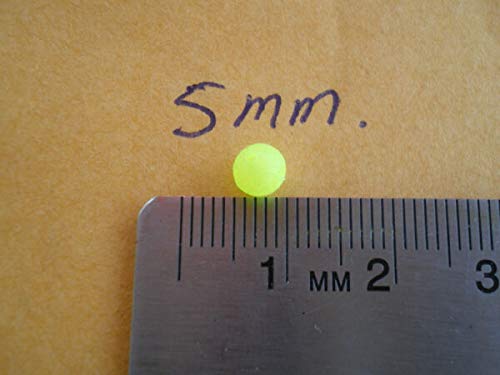 Fly Tying Materials Supplies For 200 Pcs. 5Mm. Soft Glow Plastic Lure Beads-chartreuse/Orange 100 Each .036 Hole Fishing Gear - For Saltwater & Freshwater.