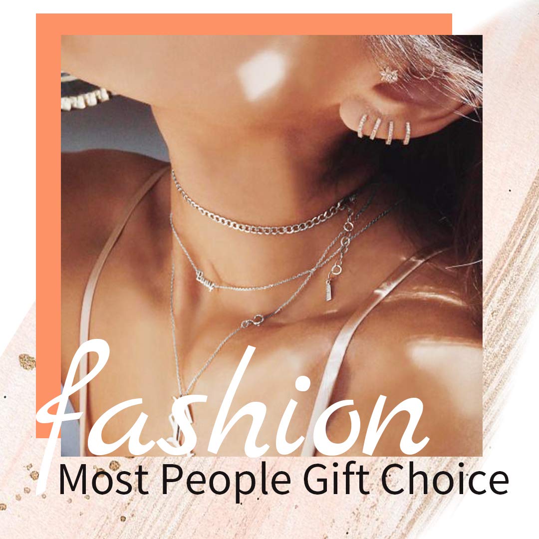 Figaro Choker Link Necklace Hypoallergenic 925 Sterling Silver Chain Handmade Jewelry for Women 14", 5mm Wide