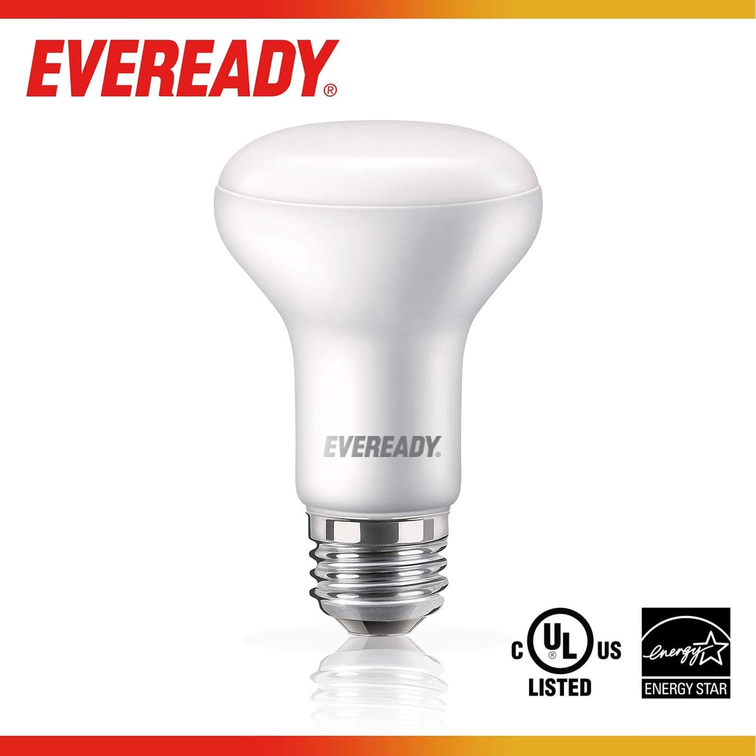 Eveready Led Flood Light Bulbs, BR20, 50 Watt Equivalent (7W Led Bulb), 525 Lumens, 5000K Daylight Color, Dimmable, E26 Base Flood Lights for Recessed Cans, Energy Star and UL Certified β 6 Pack