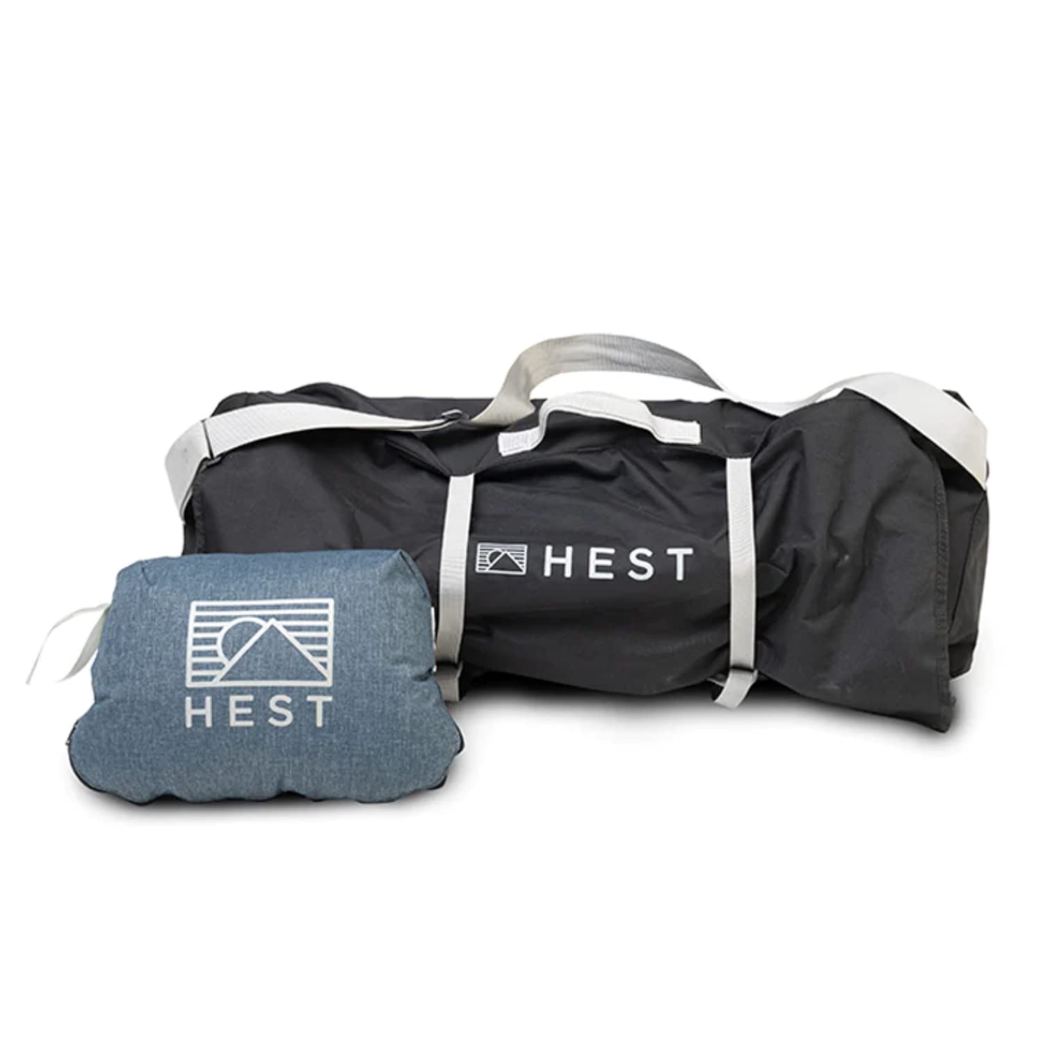 HEST Deluxe Bundle - Sleep System Wide and Standard Pillow - Memory Foam Camping Mattress - Inflatable Pump, Carry Bag, and Pillow