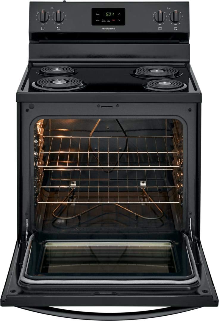 Frigidaire FCRC3012AB 30" Electric Range with 4 Coil Elements, 5.3 cu. ft. Oven Capacity, Store-More Storage Drawer, Electronic Kitchen Timer, in Black