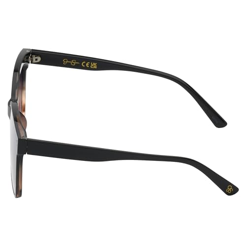 Jessica Simpson Womens J6128 Retro Square Sunglasses With Uv400 Protection. Glam Gifts For Her, 62 Mm, Black Tortoise, 62 Mm US