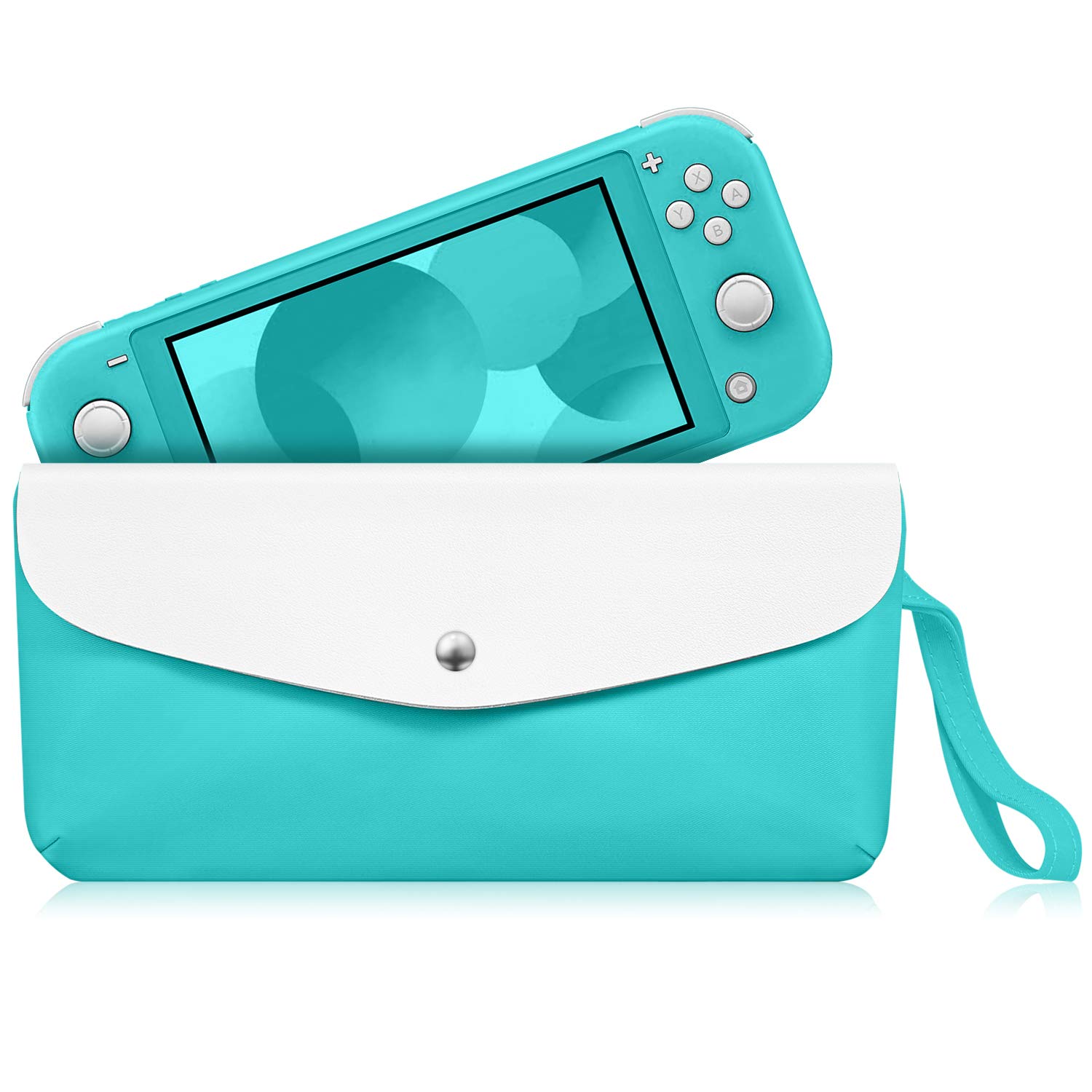 Fintie Carrying Case for Nintendo Switch Lite 2019 - Portable Travel Bag Protective Sleeve Pouch w/Side Pocket, Game Card Slots, Holding Strap for Nintendo Switch Lite and Accessories, Turquoise