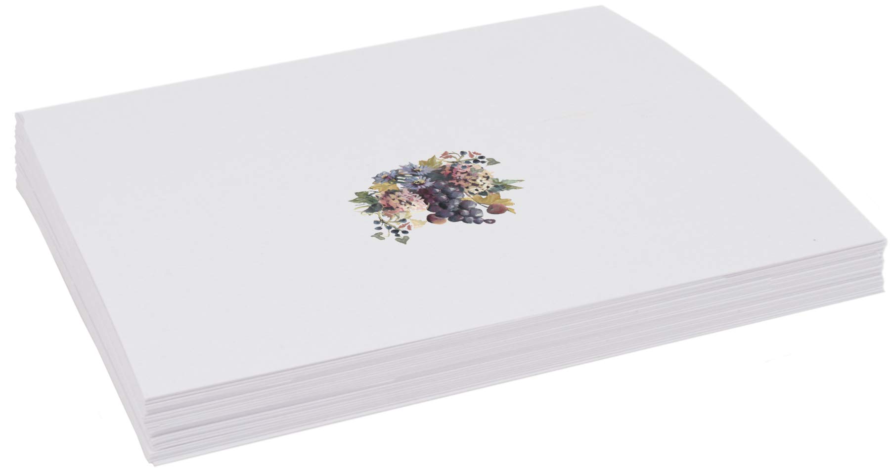 Wine Grapes and Chicory Place Cards, Set of 25, Pre-cut and Scored - Wedding, Party, Dinner, and Special Events - Made in the USA