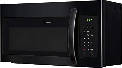 FRIGIDAIRE FFMV1645TB 30 inch Over the Range Microwave with 1.6 Cubic. ft. Capacity, LED Lighting, Multi-Stage Cooking Option, 12.5 inch Turntable, and 2 Speed Ventilation, in Black