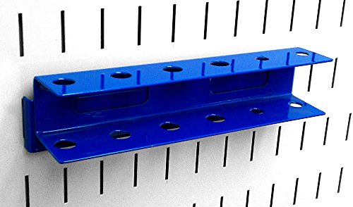 Wall Control Pegboard Screwdriver Holder Bracket Slotted Metal Pegboard Accessory Pegboard and Slotted Tool Board – Blue