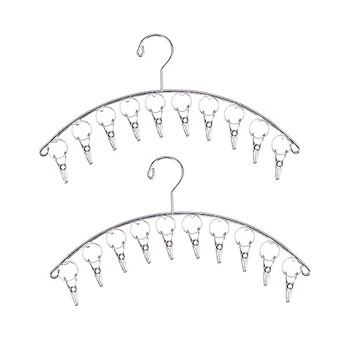 Zerodeko 2 Pack Clothes Hanger Drip Hanger Laundry Drying Rack Clothes Clips Laundry Hanger Clotheshorse Socks Rack drip Rack Coat Hanger