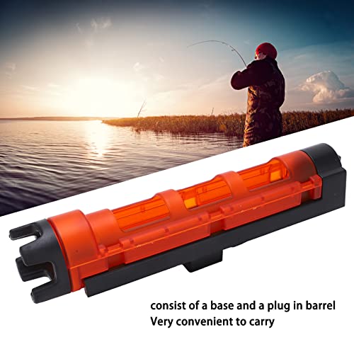 Fishing Box Rod Holder Plastic Portable Adjustable Fishing Box Rod Barrel Holder Support with Base(Red) Other Fishing Tools and Accessories